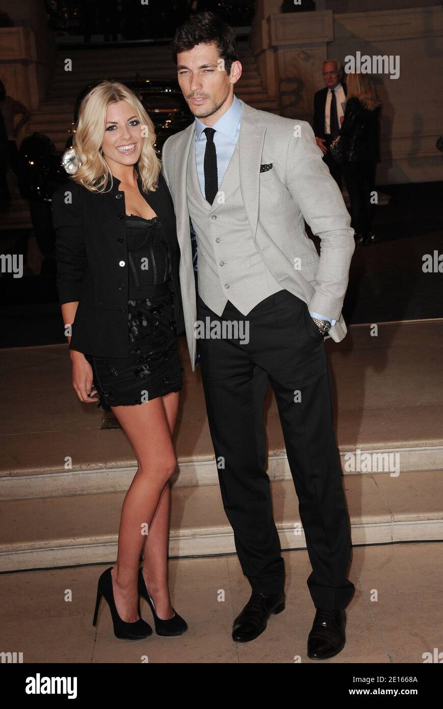 David Gandy and Molly King arriving at the Vintage Cars Exhibition ...