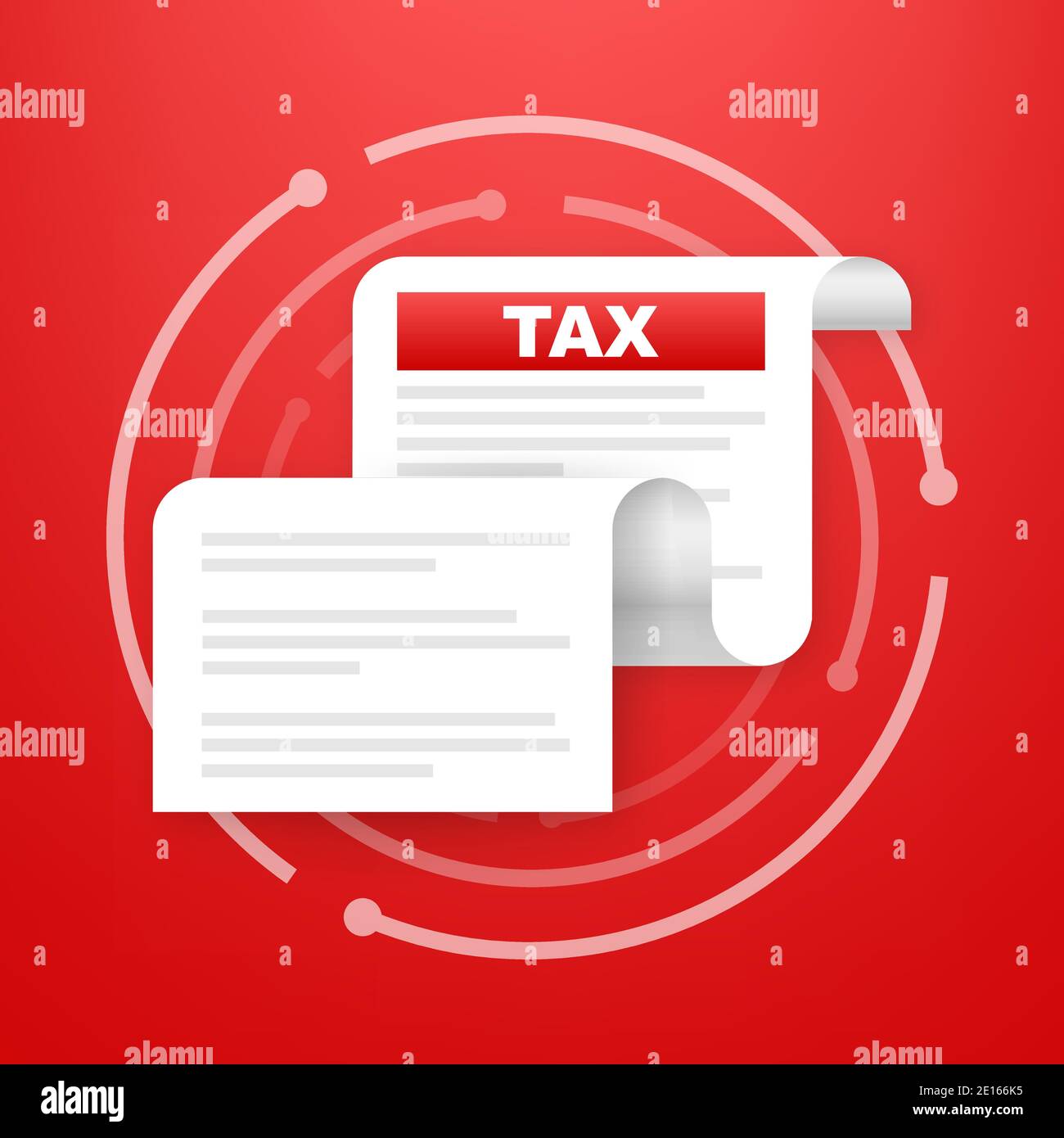Taxation icon isolated. A simplified tax form. Unfilled, minimalistic ...