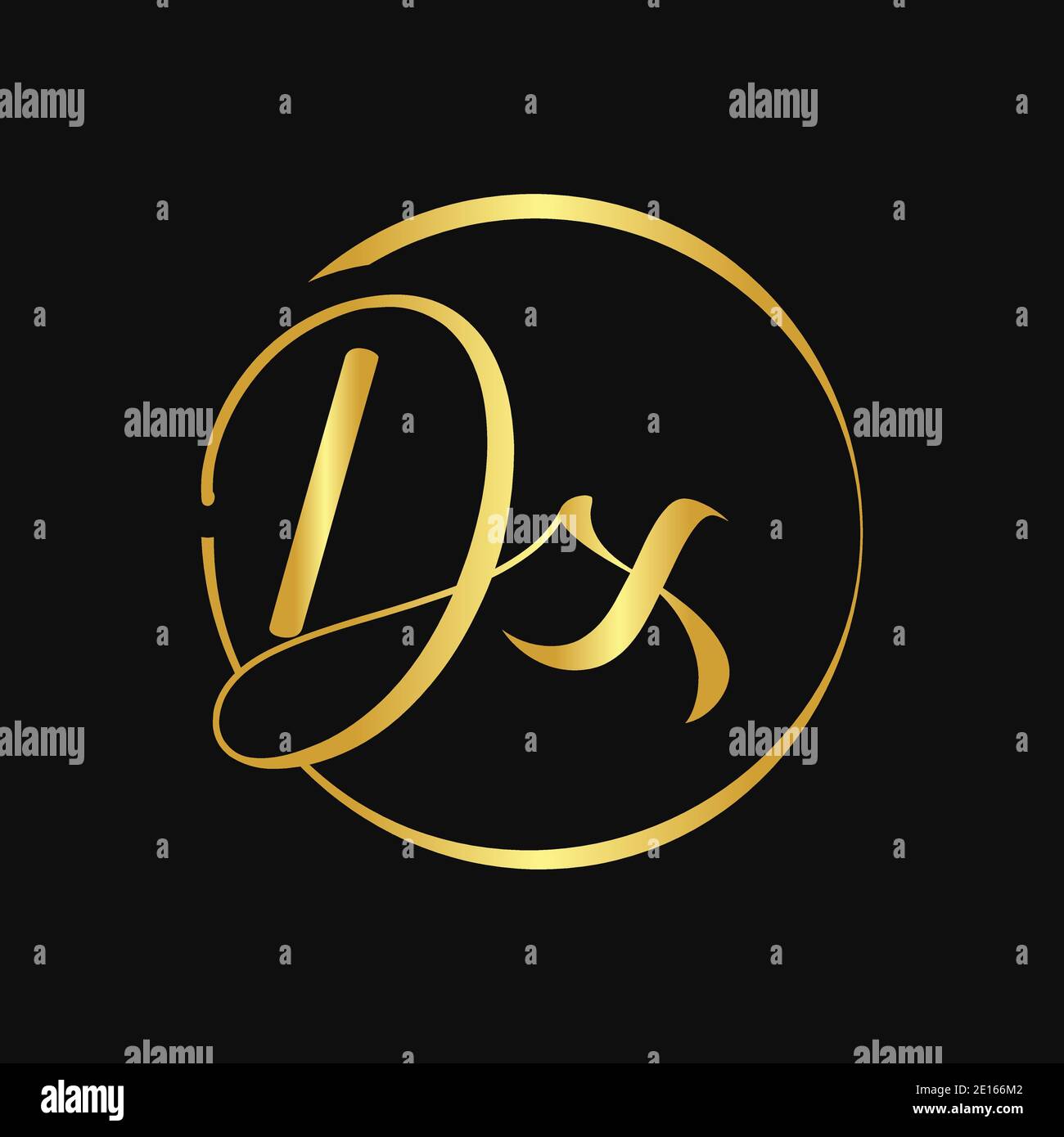 Initial DX Script Letter Type Logo Design With Modern Typography Vector ...