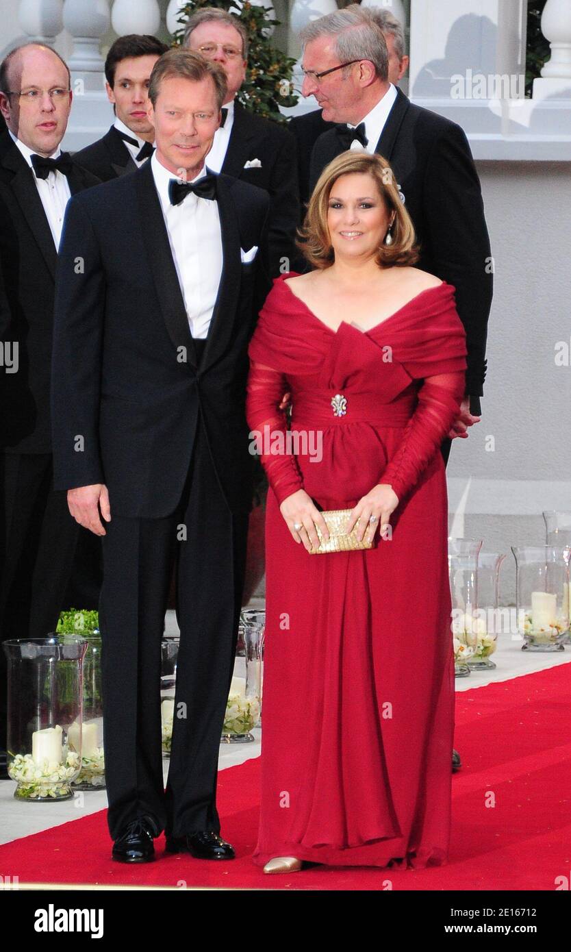 Luxembourg's Grand Duque Henri and wife Maria Teresa arriving at the ...