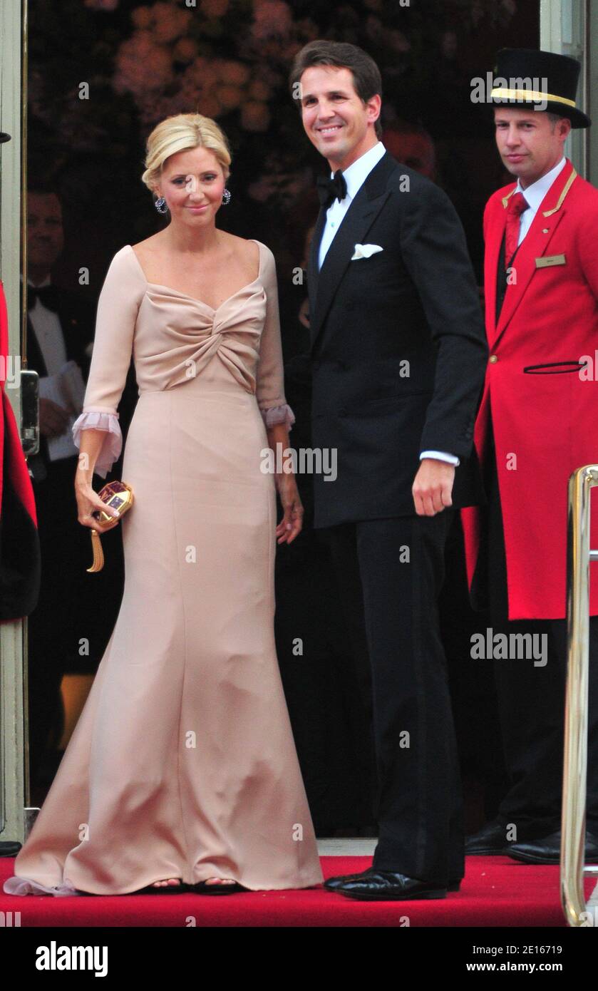 Crown Prince Pavlos of Greece (L) and Crown Princess Marie-Chantal of ...