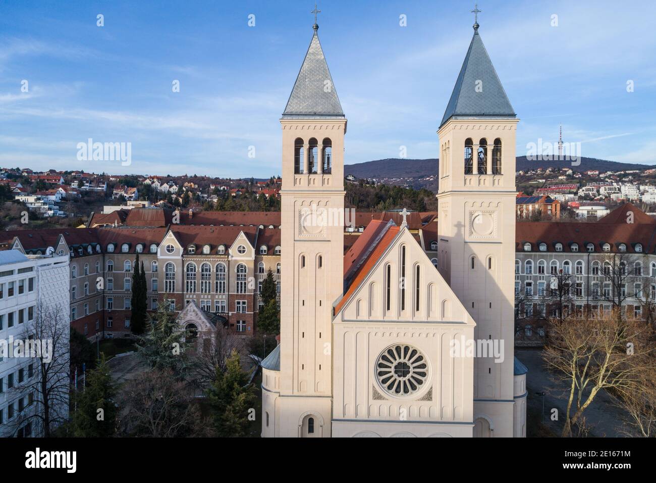 Pecs, Pius church. Bird eye view Stock Photo - Alamy