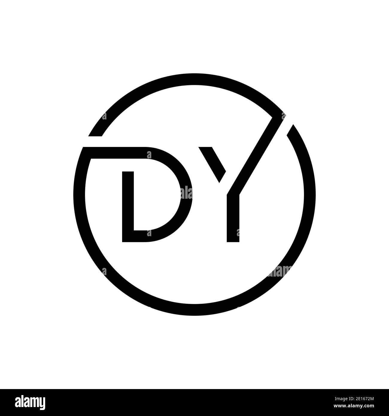 Initial DY Letter Logo Creative Typography Vector Template. Creative ...