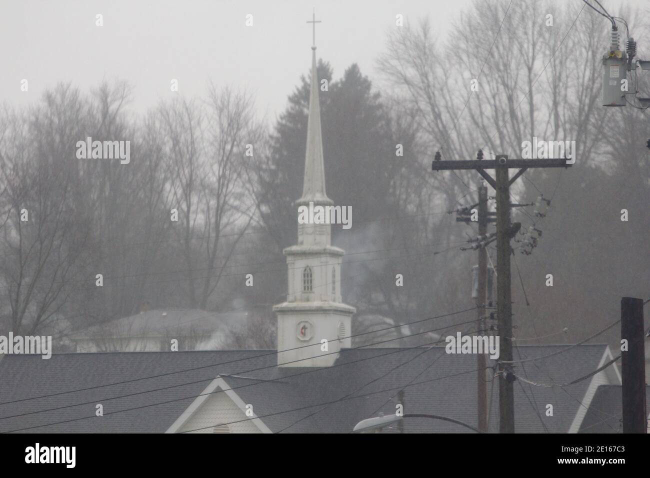 Rural Church in Wet Weather Stock Photo - Alamy