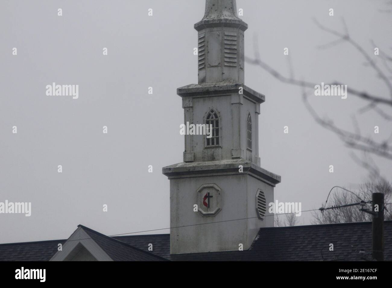 Rural Church in Wet Weather Stock Photo - Alamy