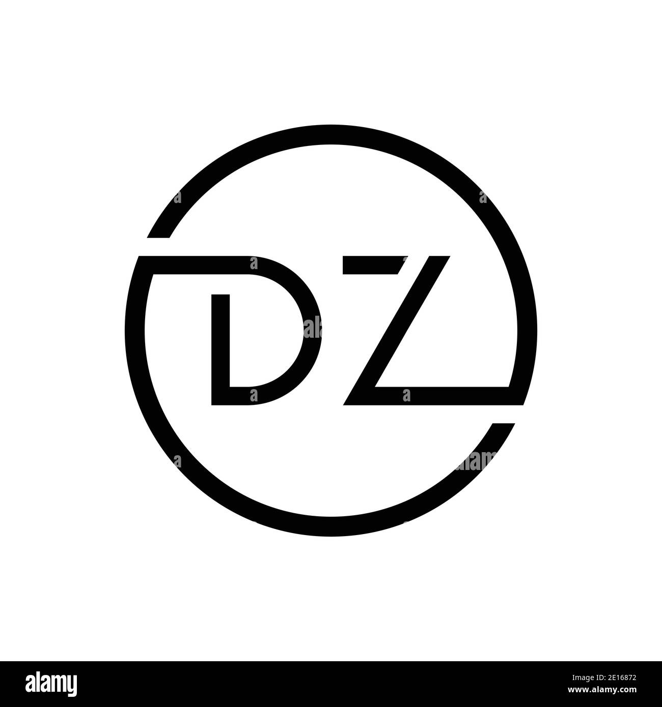 Initial DZ Letter Logo Creative Typography Vector Template. Creative ...