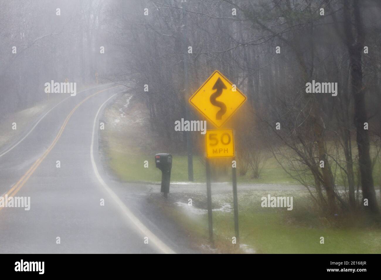 Cold, Wet Winter Day in the Countryside Stock Photo - Alamy