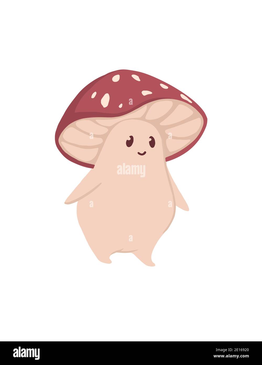 Cartoon character design Fly Agaric mushroom poisonous organic fungus ...