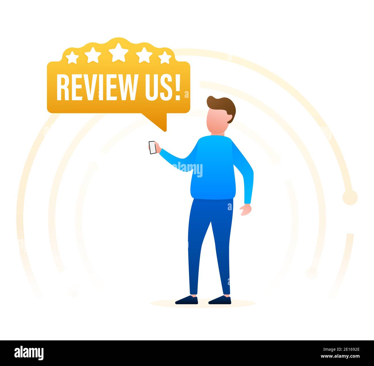 Review us User rating concept. Review and rate us stars. Business ...
