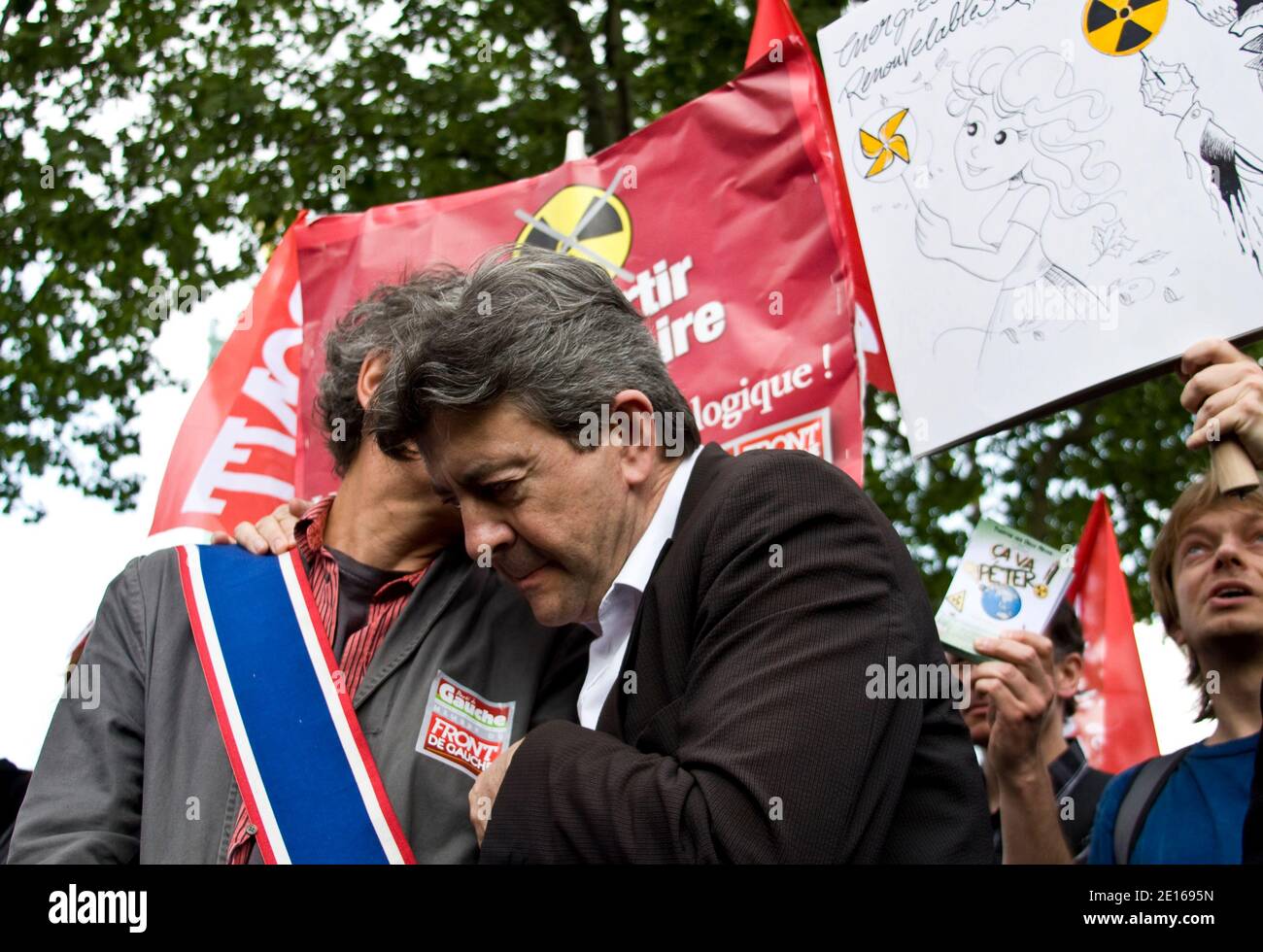 Jean-Luc Melenchon, co-leader of 'Parti de Gauche' participates to a ...