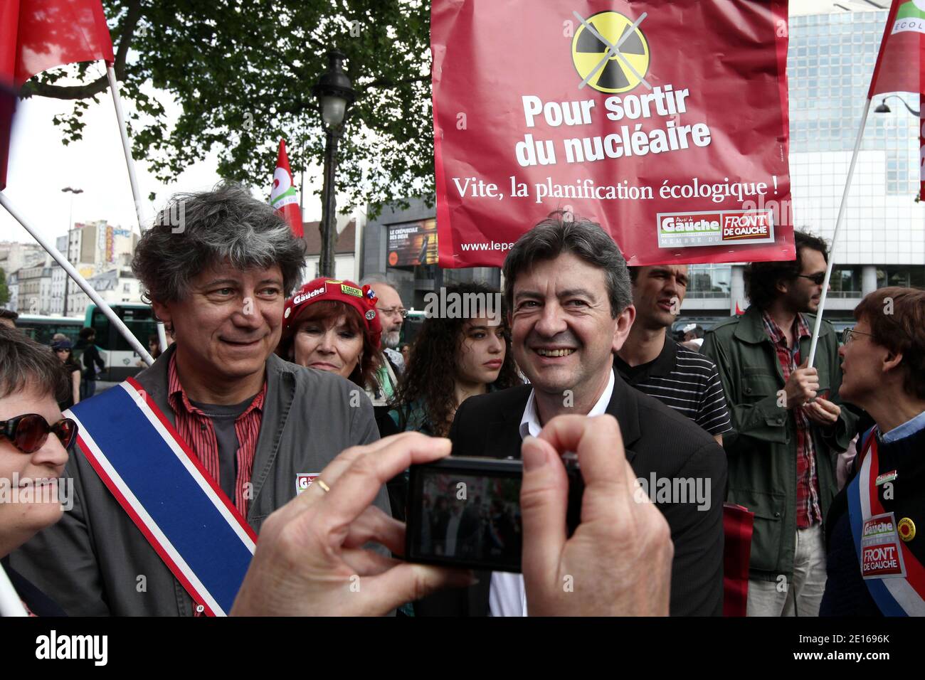 President of the new left wing party Parti de Gauche Jean-Luc Melenchon ...