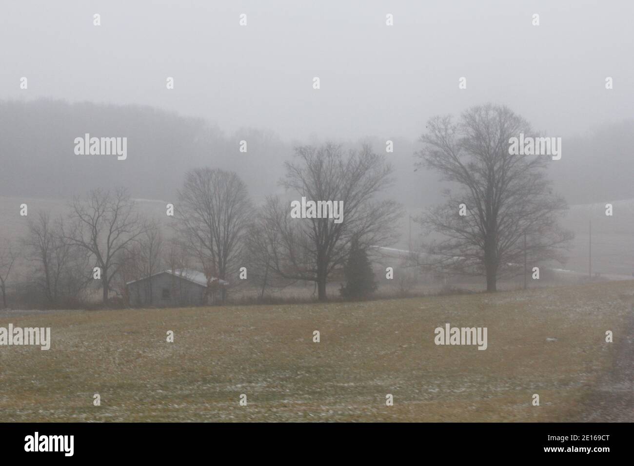 Cold, Wet Winter Day in the Countryside Stock Photo - Alamy
