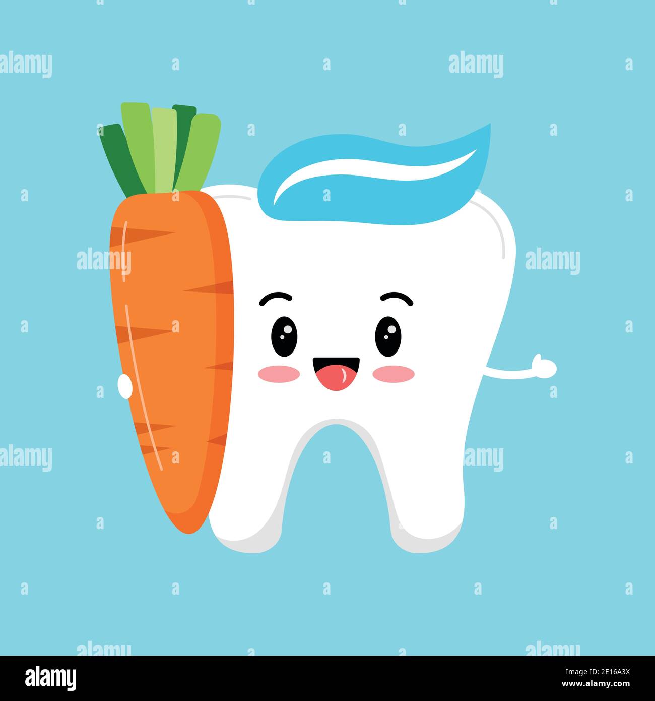 Cartoon strong healthy tooth hi-res stock photography and images - Alamy