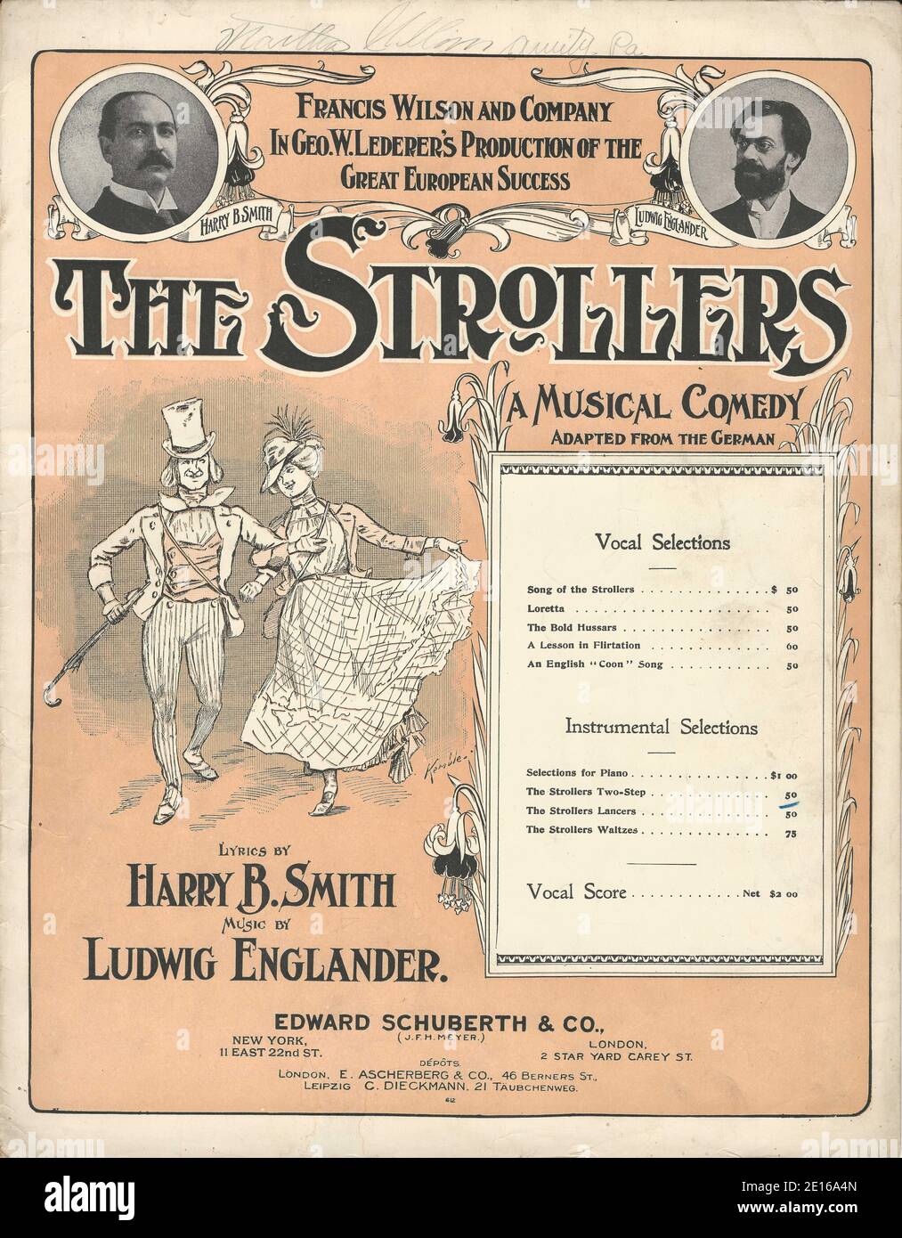 "The Strollers" 1901 Musical Sheet Music Cover Stock Photo - Alamy