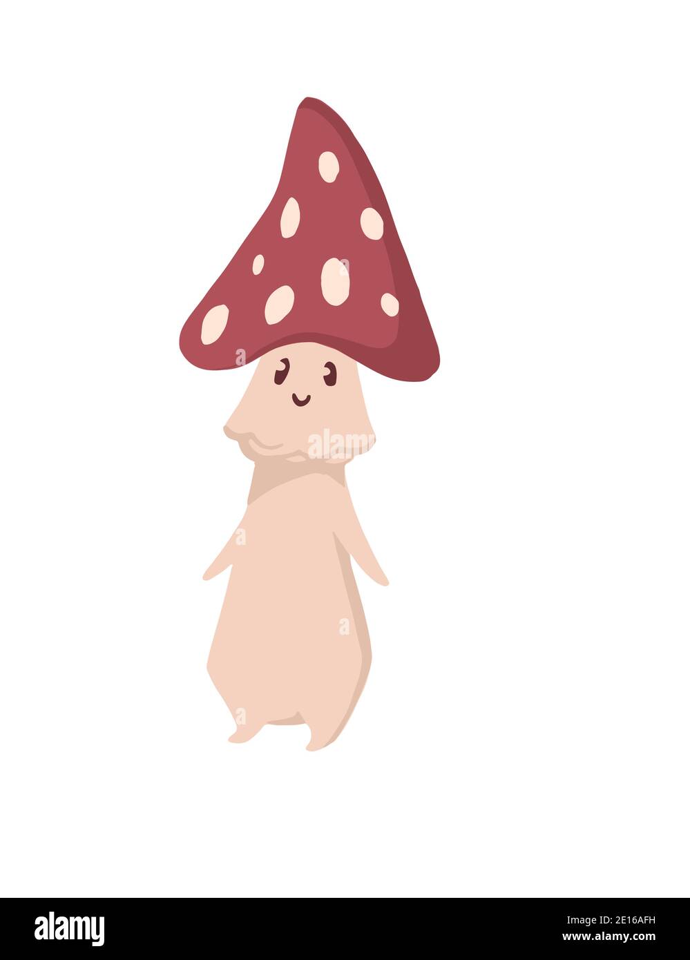 Cartoon character design Fly Agaric mushroom poisonous organic fungus ...