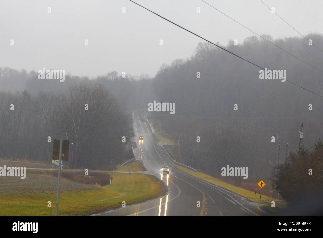 Cold, Wet Winter Day in the Countryside Stock Photo - Alamy