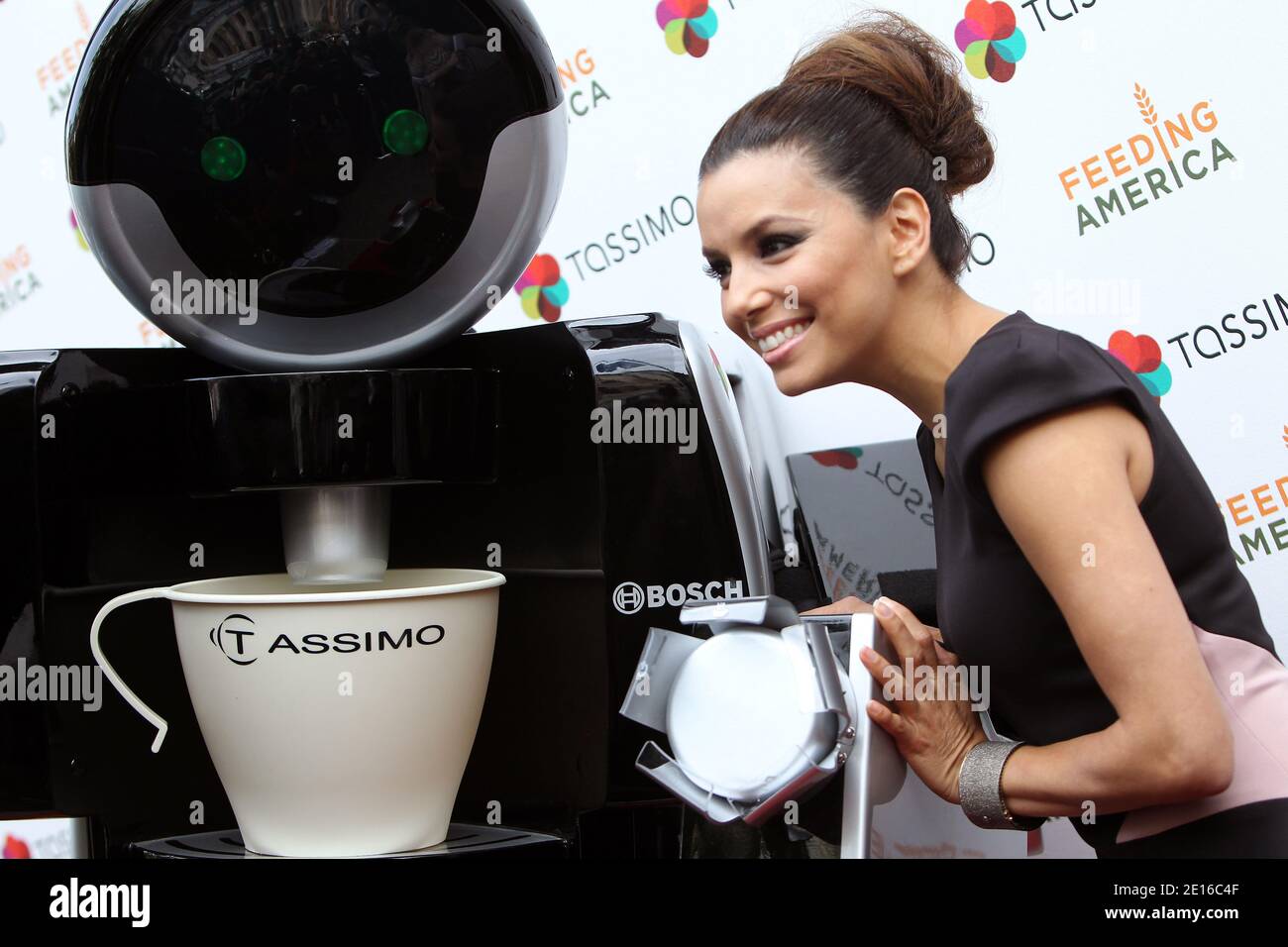 Actress Eva Longoria attends the opening store of Tassimo Brewbot Cafe ...