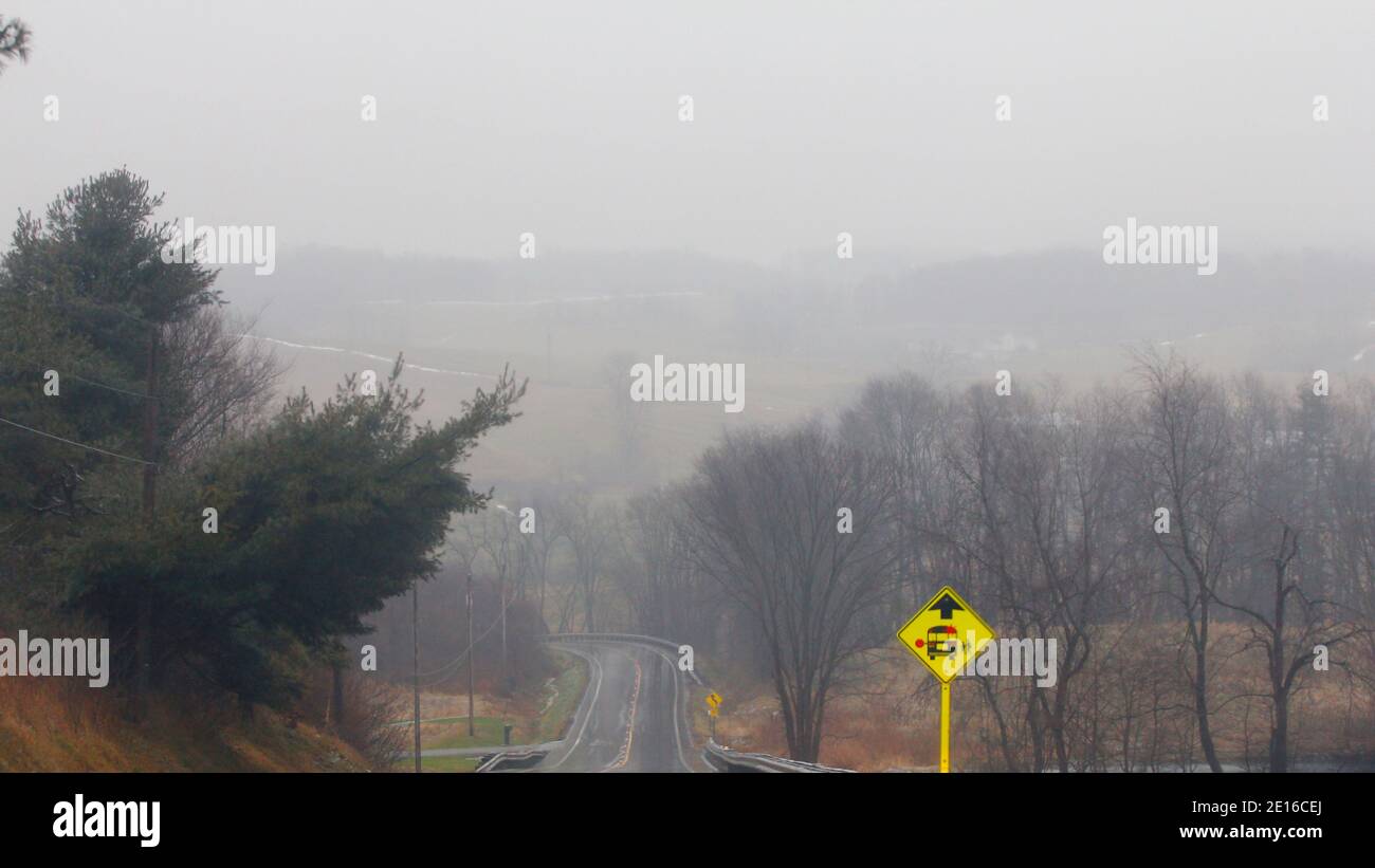 Cold, Wet Winter Day in the Countryside Stock Photo - Alamy