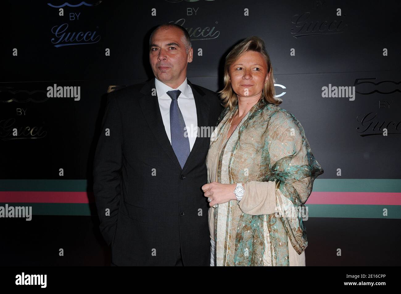 Christophe Bertoncini (Director General of Fiat France) and his wife ...