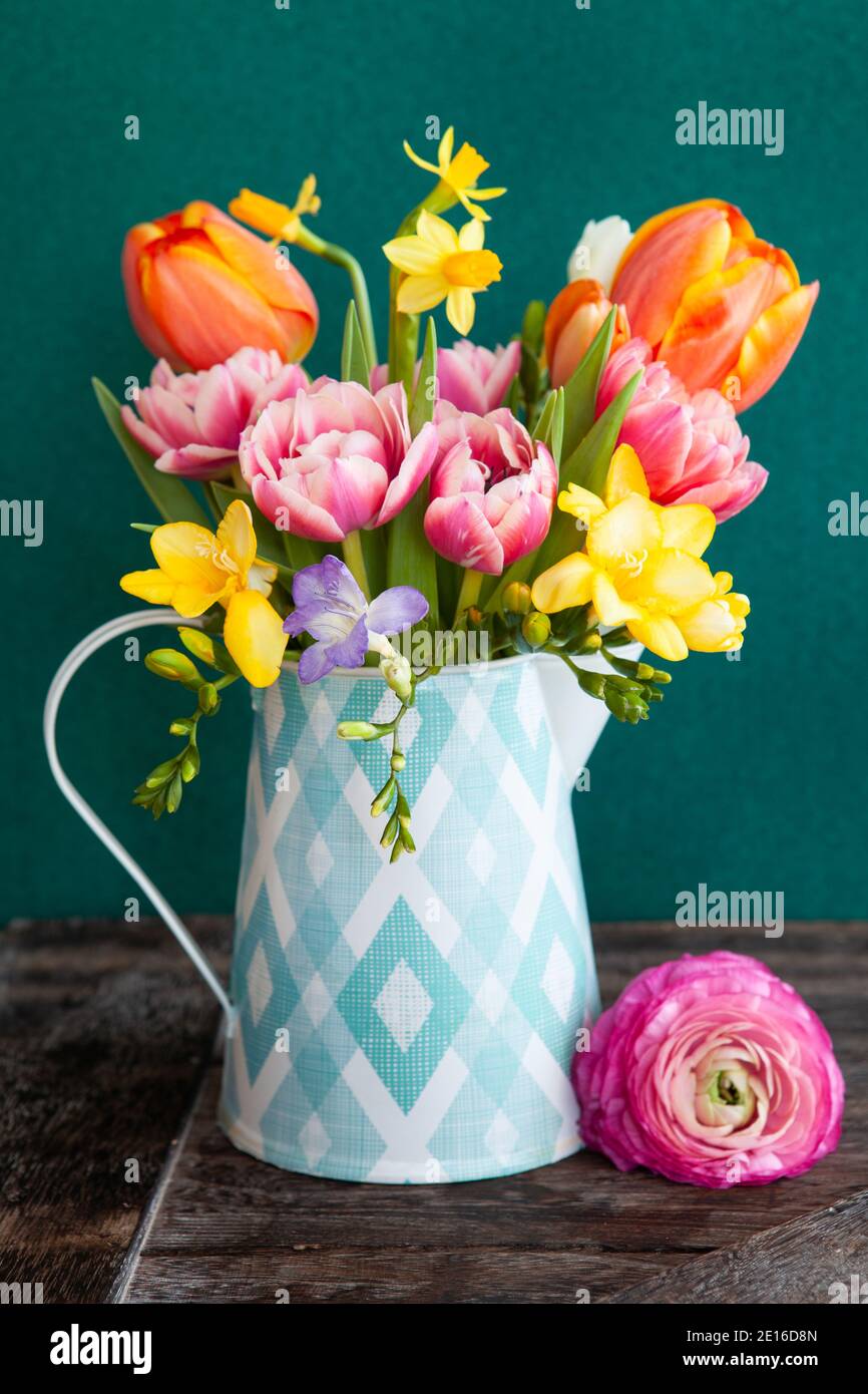 Colorful Spring Flowers Stock Photo - Alamy
