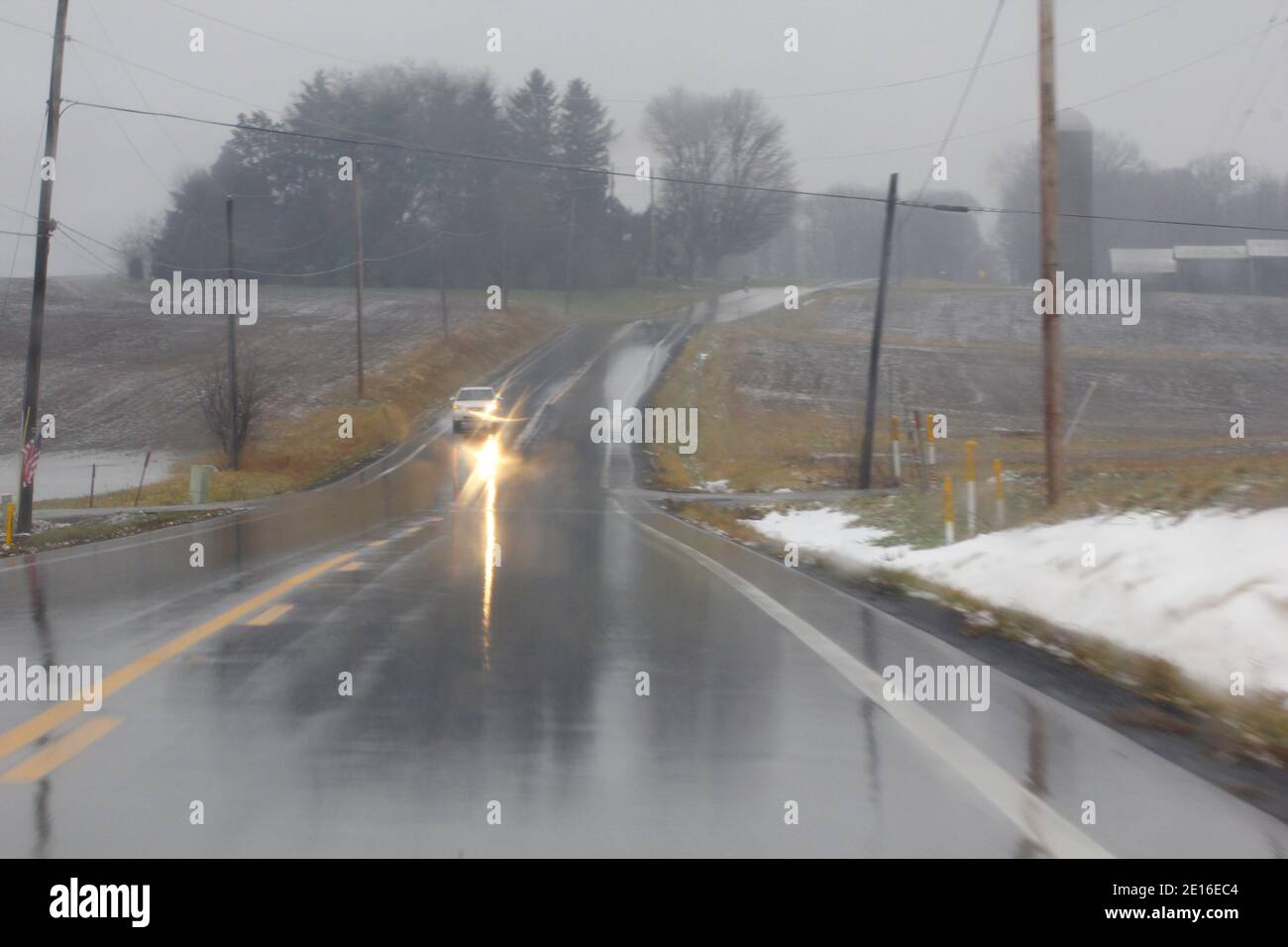 Cold, Wet Winter Day in the Countryside Stock Photo - Alamy