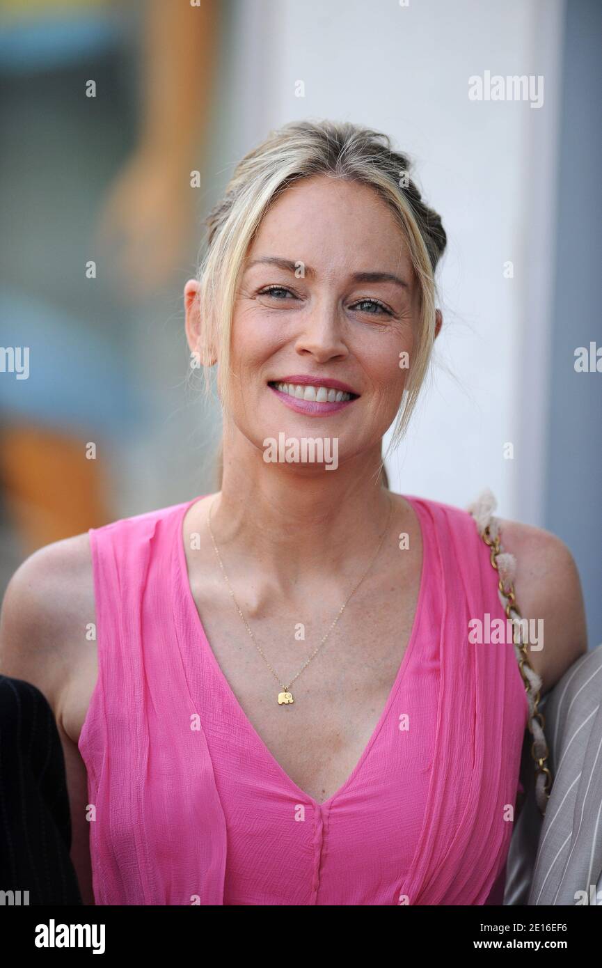 Sharon Stone attends the ceremony where Jane Morgan is honored with a Star on the Hollywood Walk ...