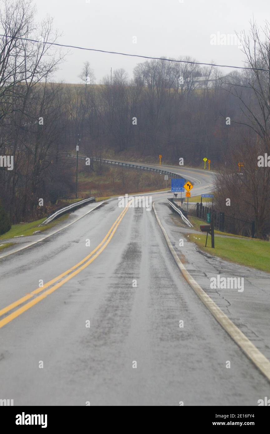 Cold, Wet Winter Day in the Countryside Stock Photo - Alamy