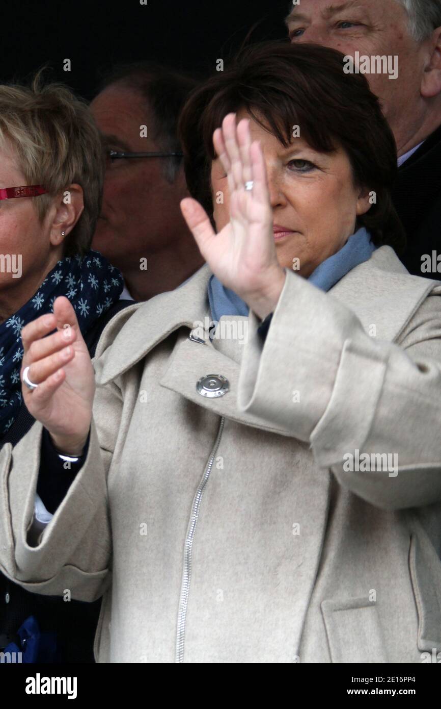French socialist party first secretary Martine Aubry attends the Louvre ...