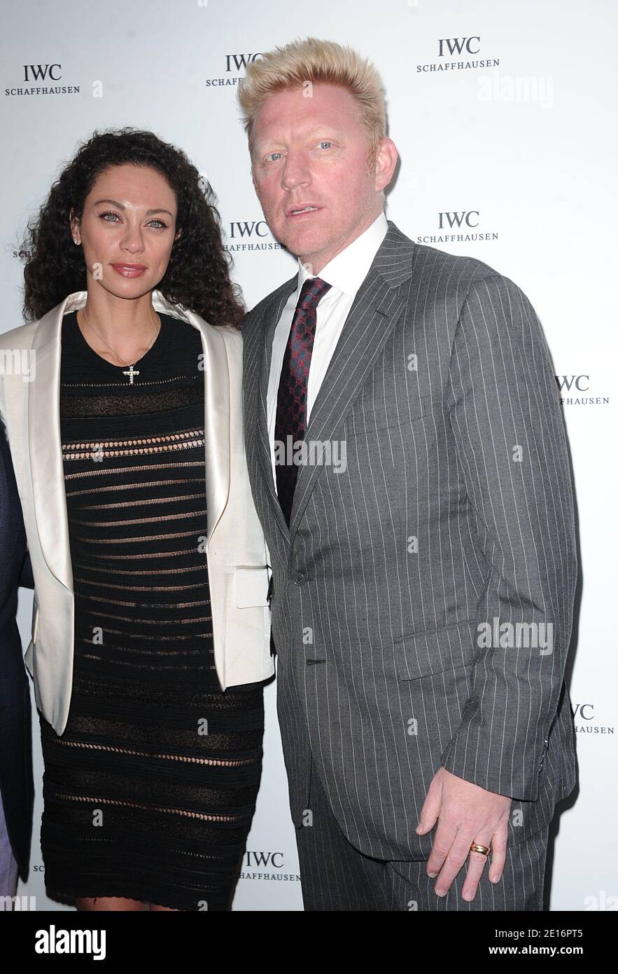 Boris Becker and wife Lilly Kerssenberg attending the IWC party held at ...