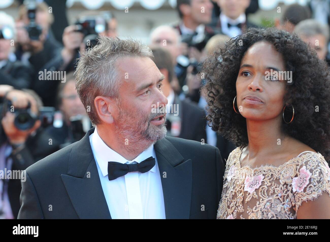French director and producer Luc Besson and wife Virginie Silla arrive ...