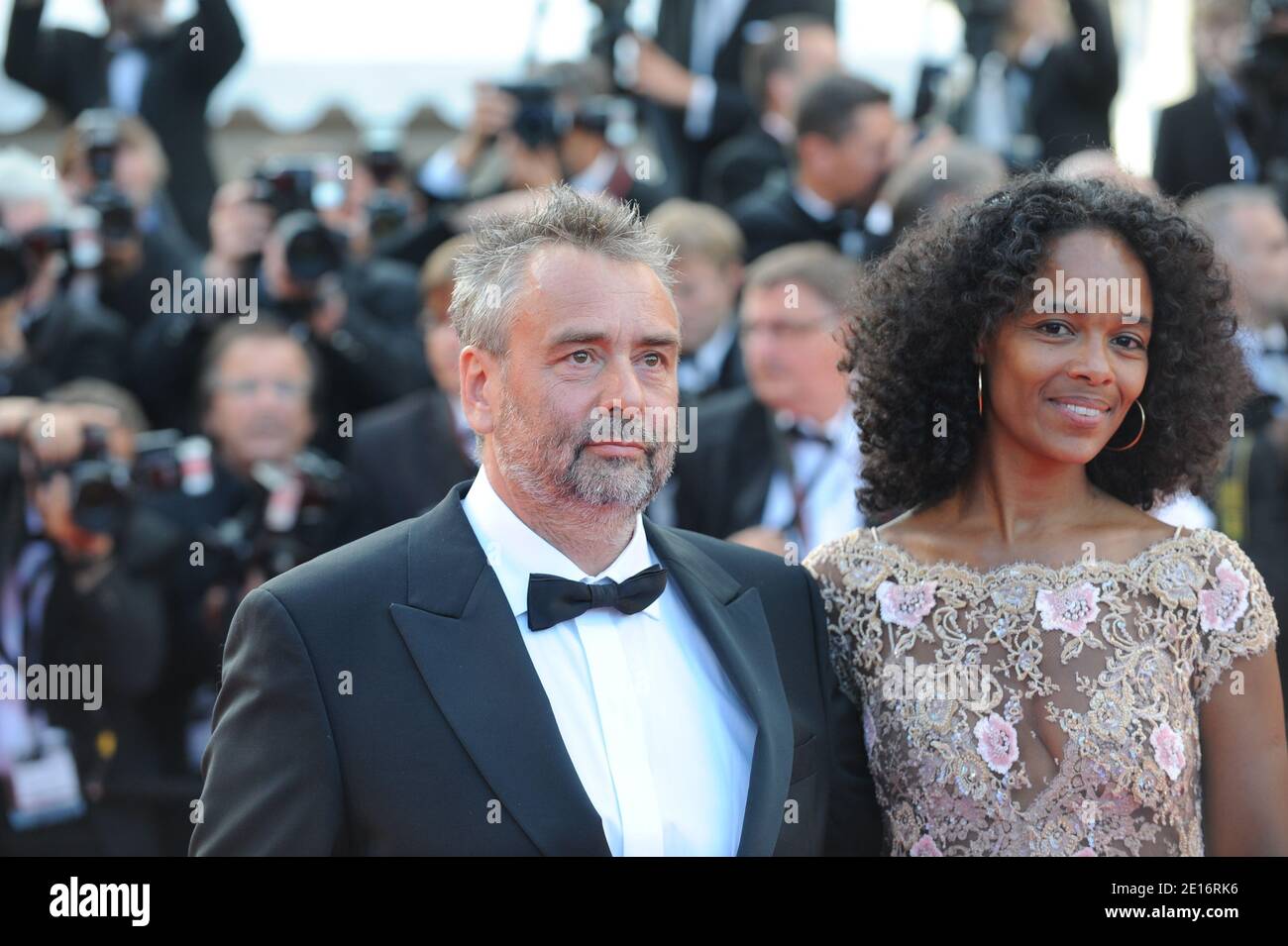 French director and producer Luc Besson and wife Virginie Silla arrive ...