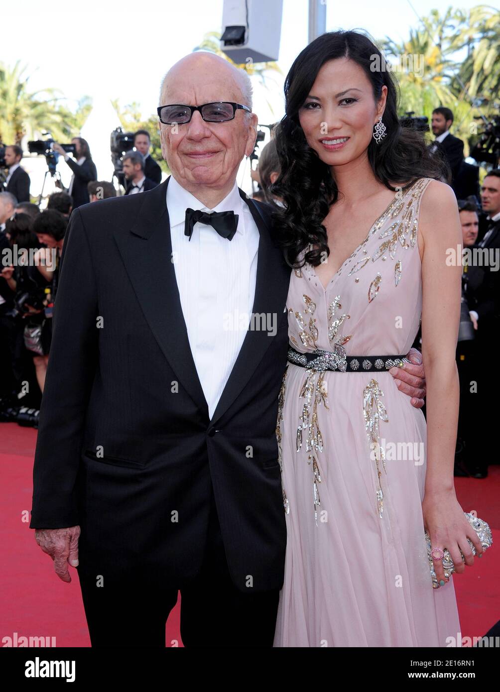 Rupert Murdoch and Wendi Murdoch arriving for the screening of the film ...