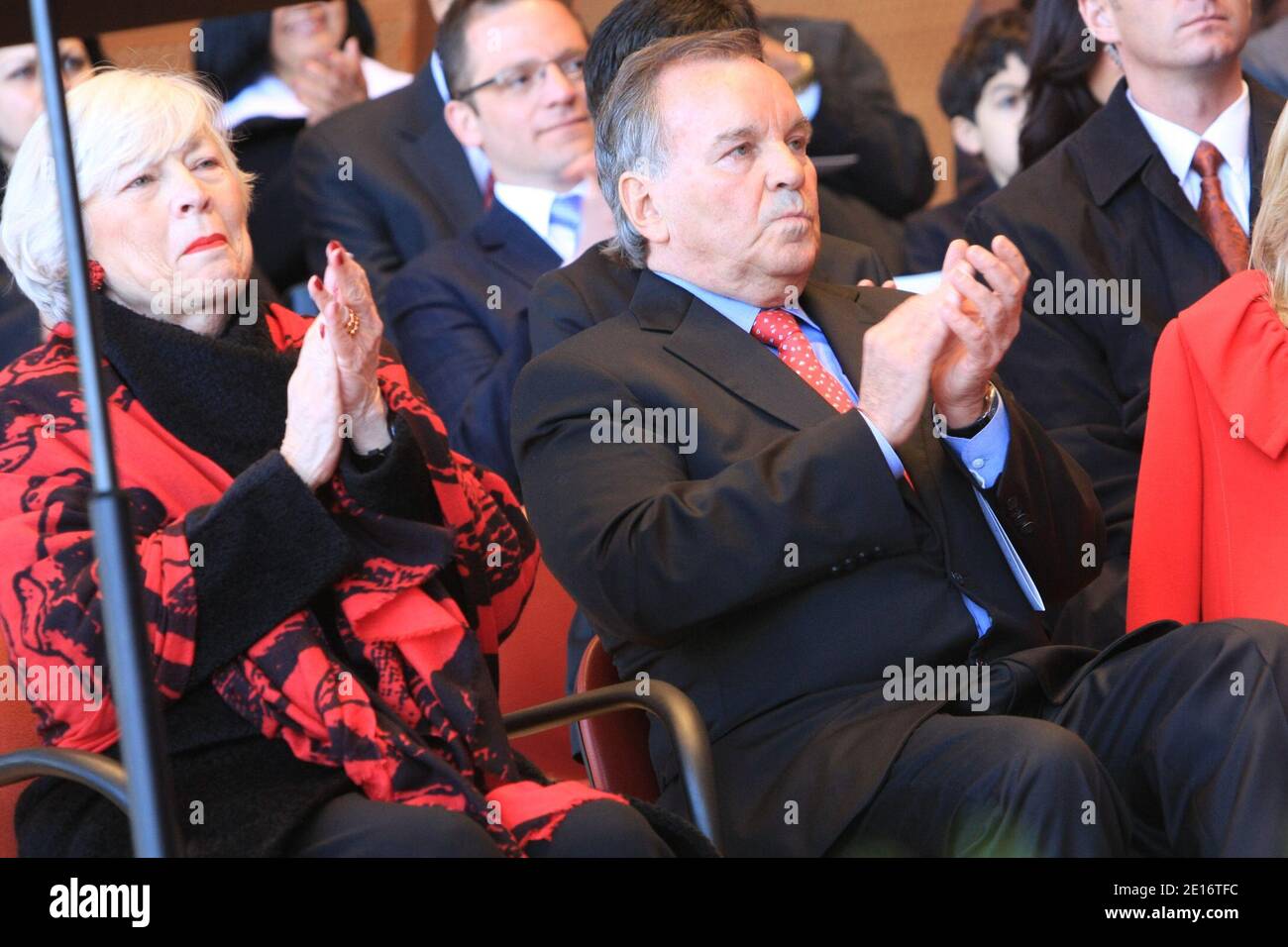 Maggie Daley and Richard M. Daley during inaugural ceremonies for ...