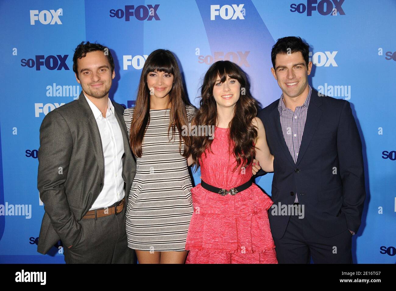 L-R: Jake Johnson, Hannah Simone, Zooey Deschanel, Max Greenfield ...