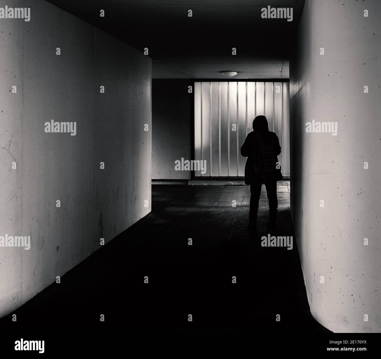 Passage In A High-rise Settlement In Berlin Stock Photo - Alamy