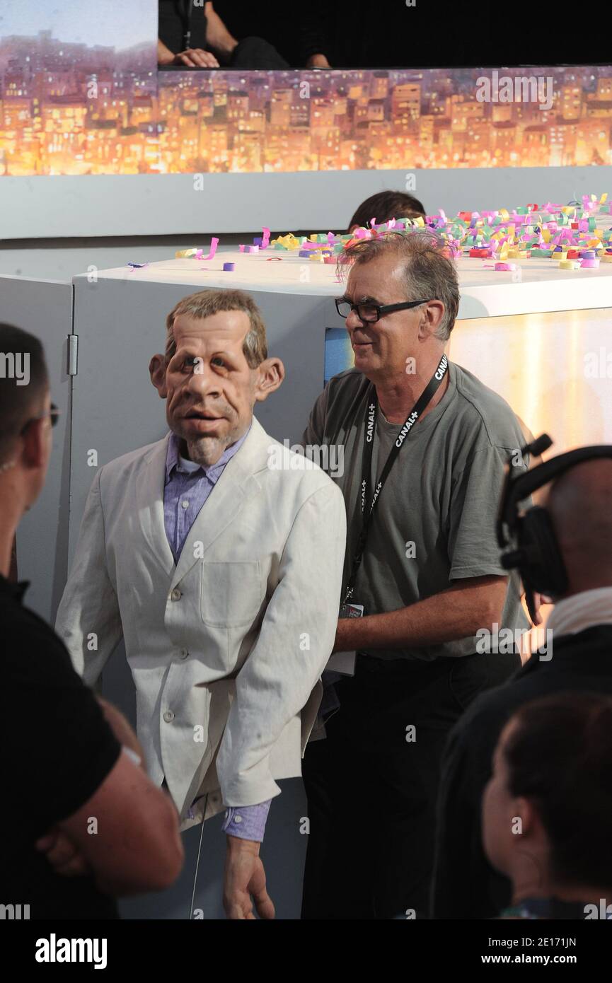 Les Guignols during the Grand Journal of Canal Plus during the 64th ...