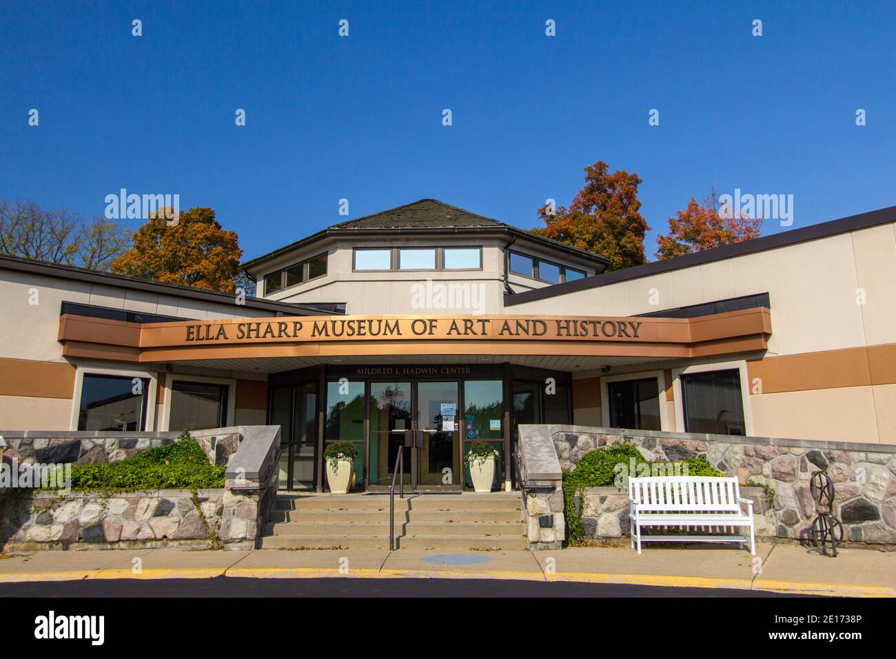 Jackson, Michigan, USA -October 9, 2020: Exterior of the Ella Sharp ...