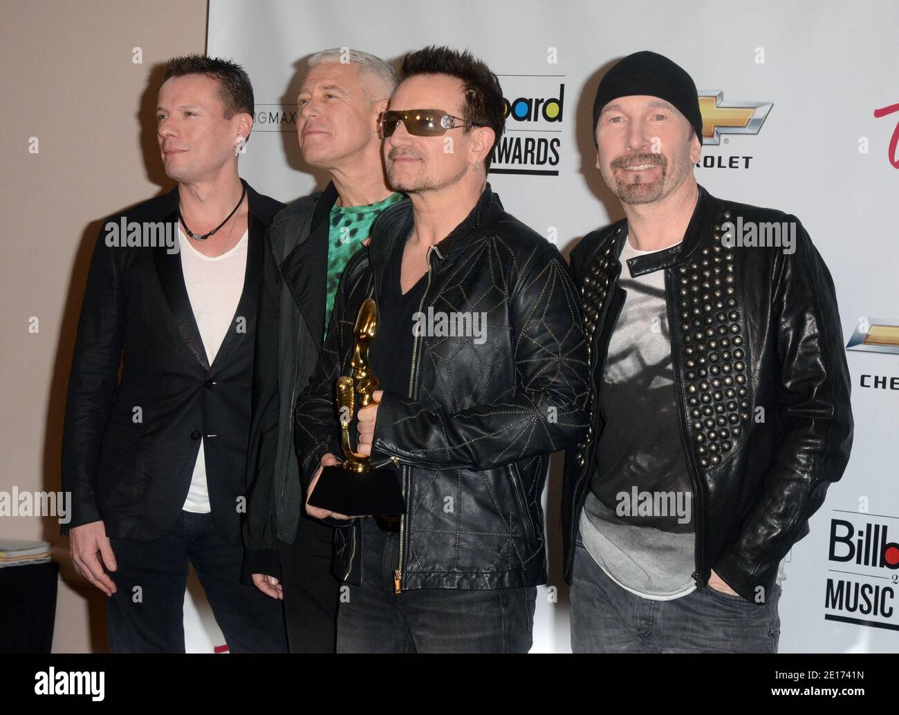 Larry Mullen Jr, Adam Clayton, Bono and The Edge of U2 arriving for the ...