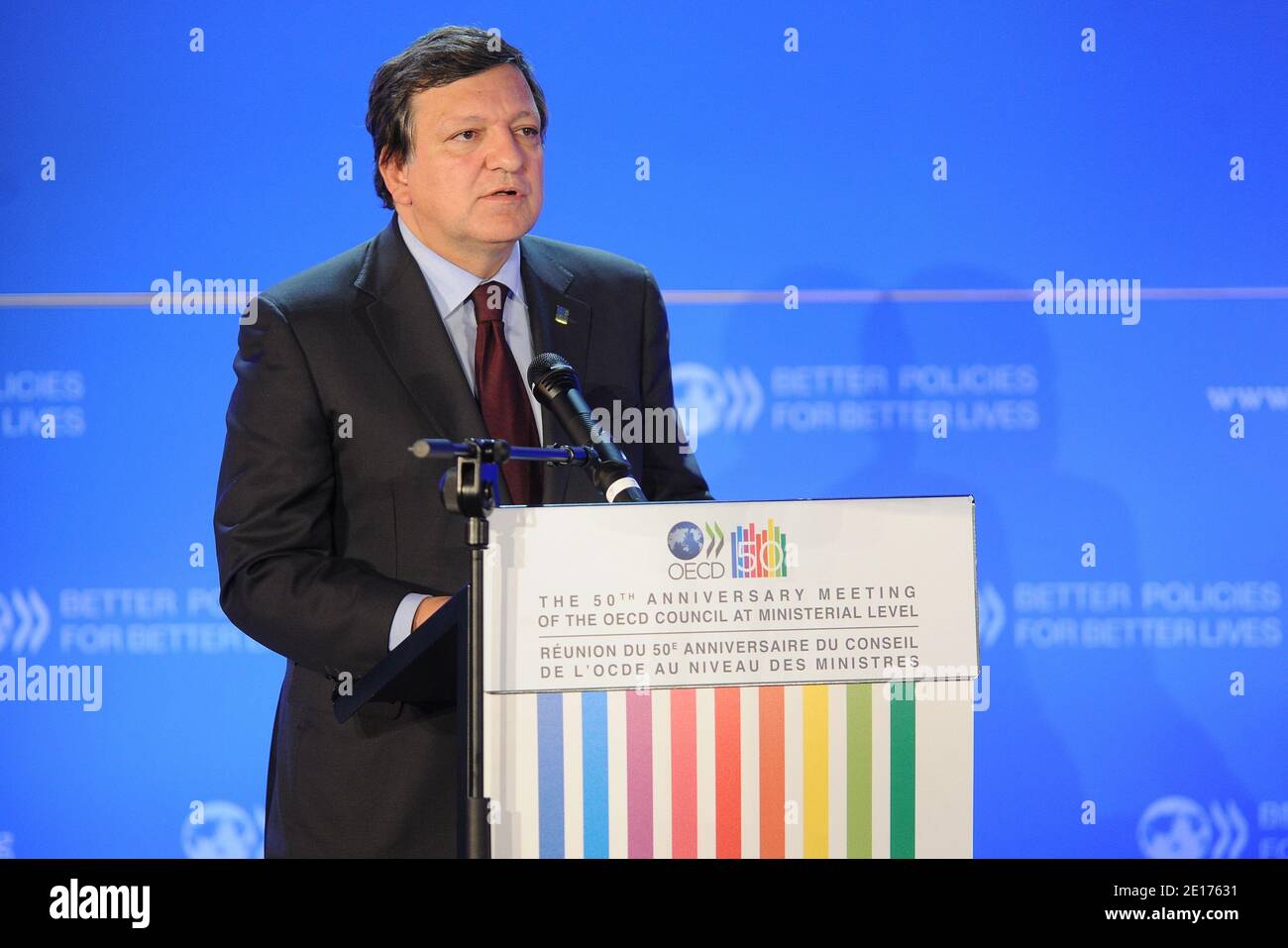 European Commission president Jose Manuel Barroso delivers a speech ...