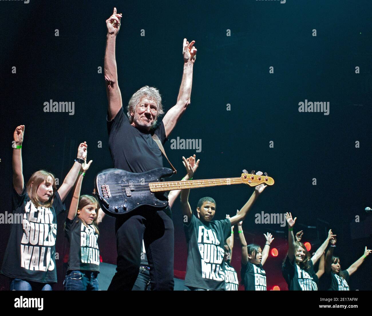 Roger Waters, founding member of the rock band Pink Floyd, performs the ...