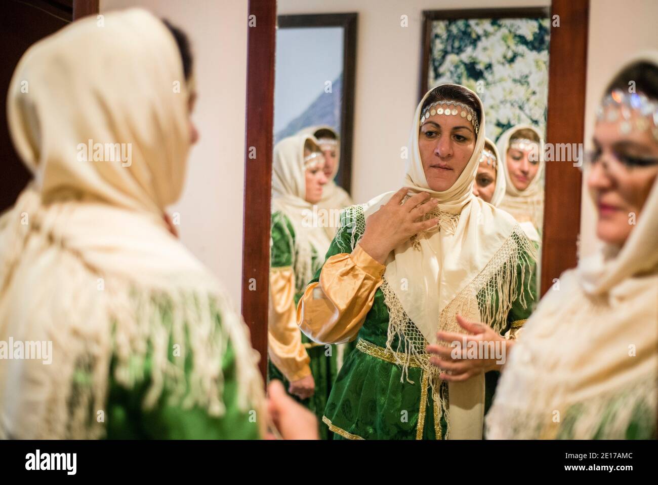 The actors of the State Lezgi Drama Theatre are getting ready to play ...