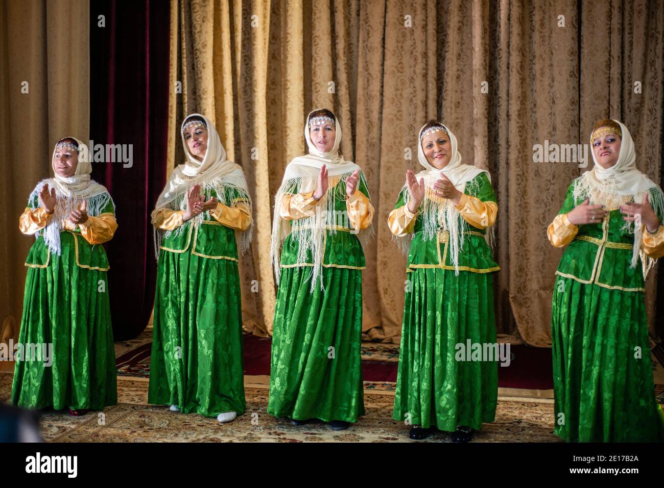 The actors of the State Lezgi Drama Theatre are getting ready to play ...