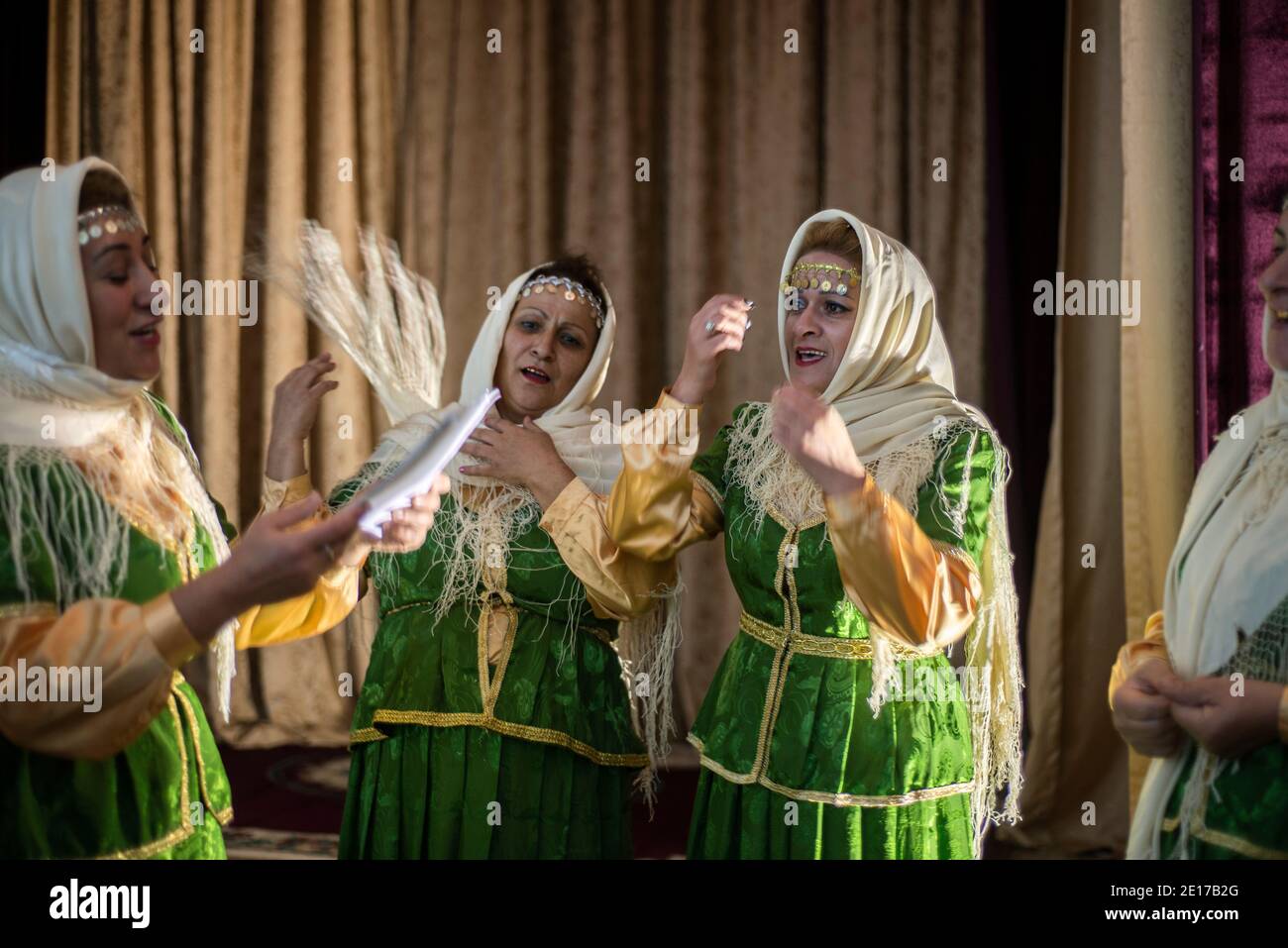 The actors of the State Lezgi Drama Theatre are getting ready to play ...