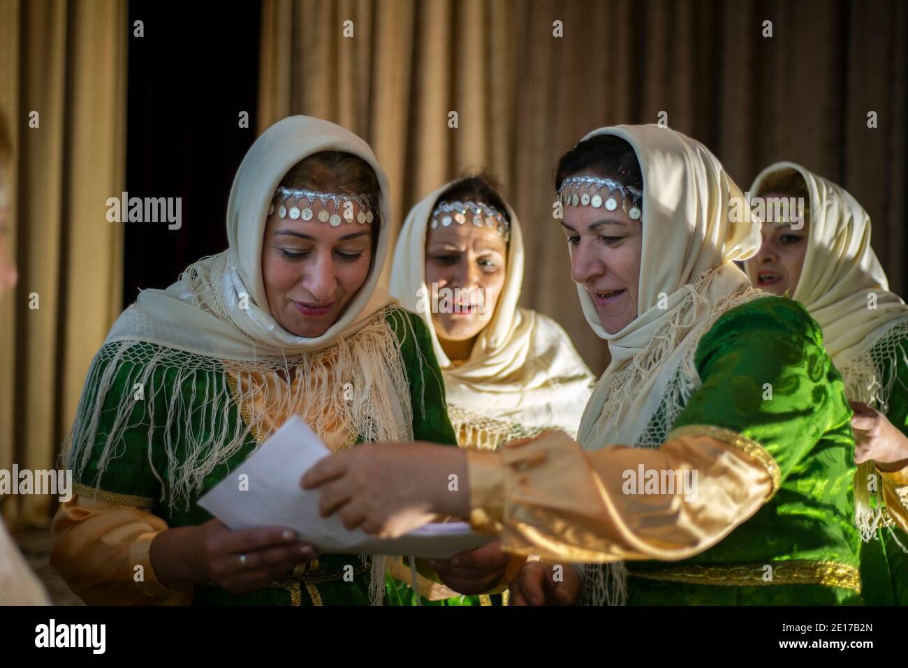 The actors of the State Lezgi Drama Theatre are getting ready to play ...