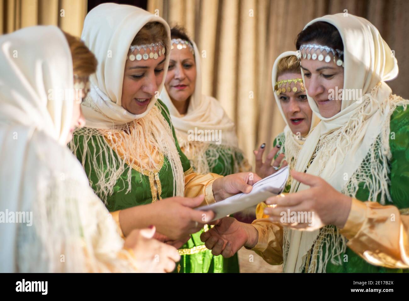 The actors of the State Lezgi Drama Theatre are getting ready to play ...