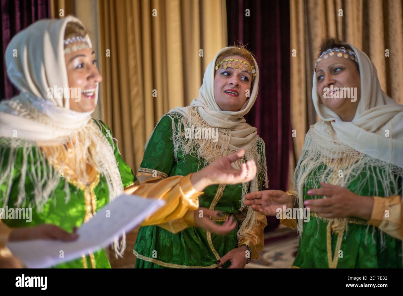 The actors of the State Lezgi Drama Theatre are getting ready to play ...