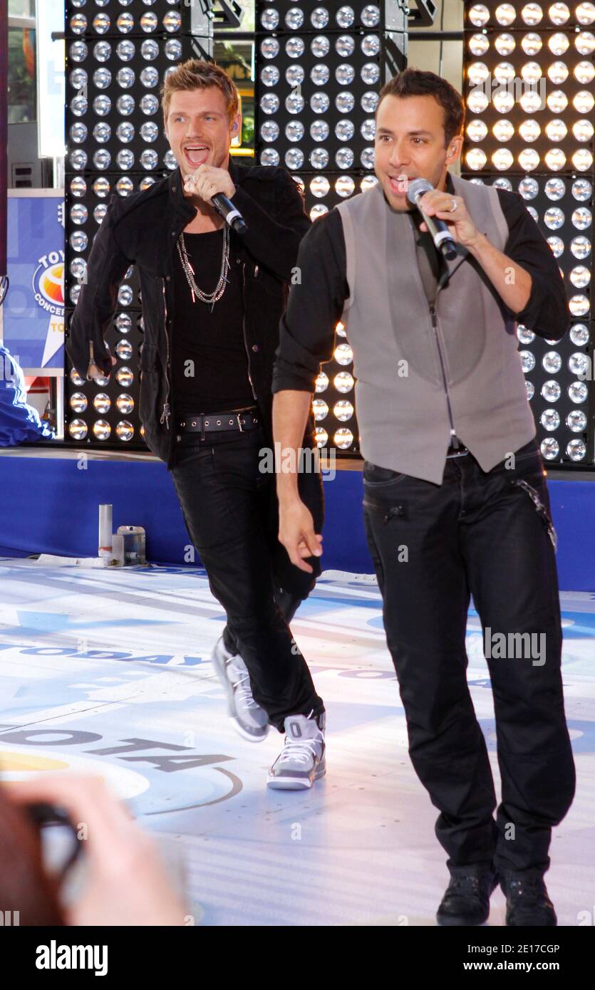 Nick Carter and Howie Dorough perform during the Today Show Toyota ...