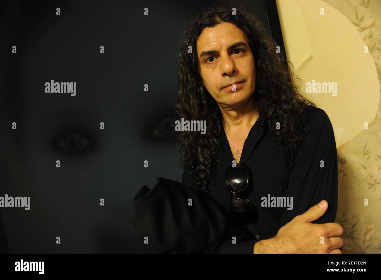 Iraqi artist Halim Al Karim poses at the Pavilion of Iraq, 'off' the ...