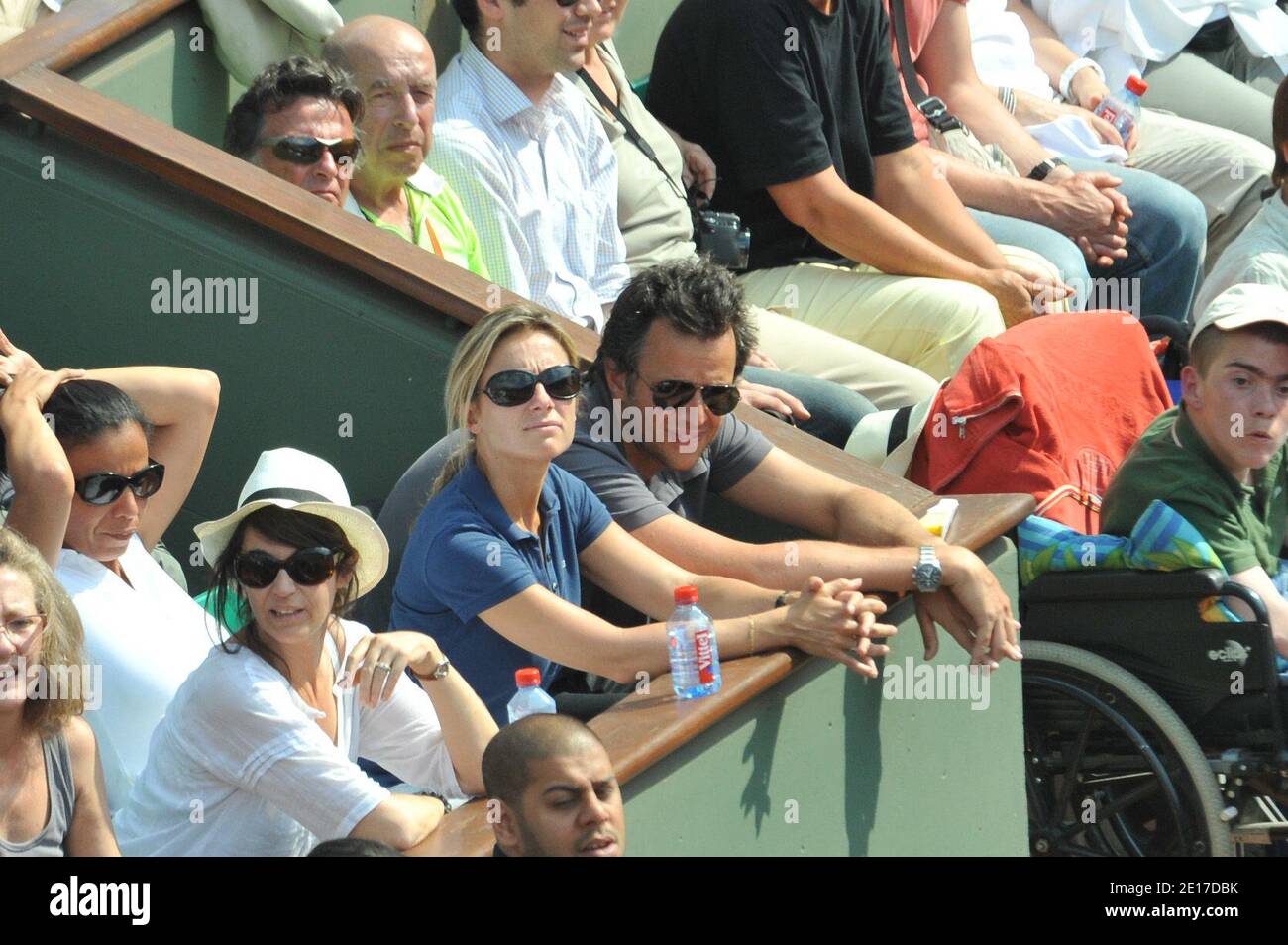 Anne-Sophie Lapix attending the French Tennis Open 2011 at Roland ...