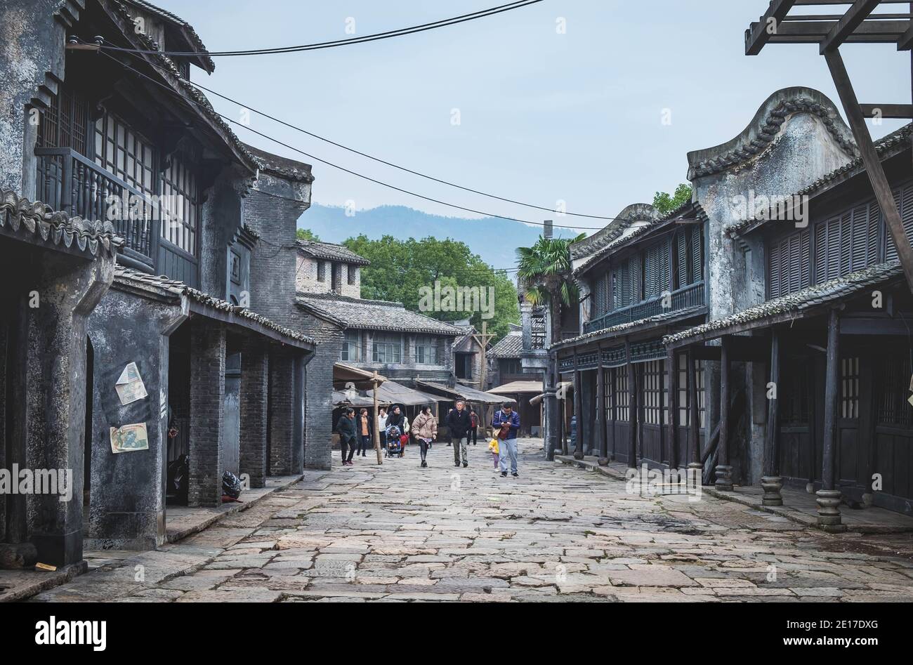 HENGDIAN, ZHEJIANG CHINA - OCT21 2020: Many traveler at The Hengdian’s ...